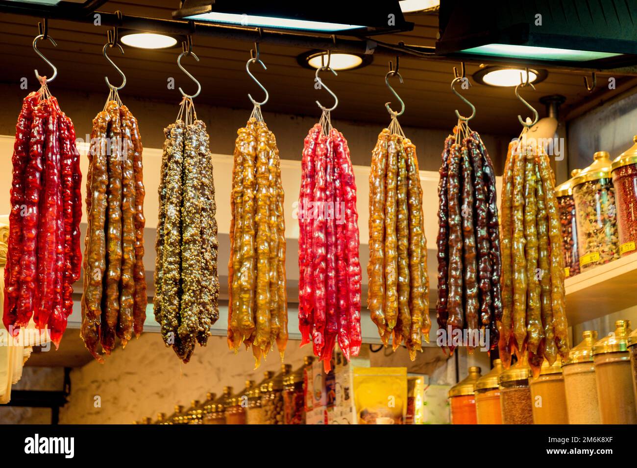 Turkish style fruit dried pulp as snack Stock Photo - Alamy