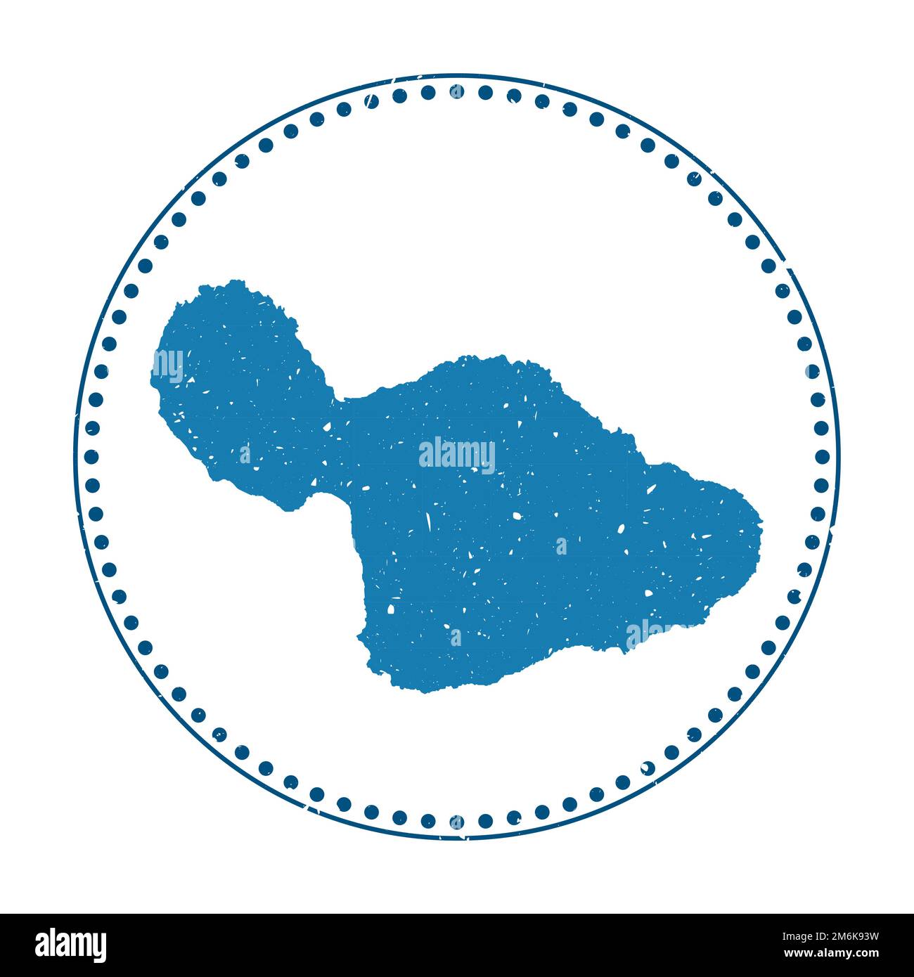 Maui sticker. Travel rubber stamp with map of island, vector ...
