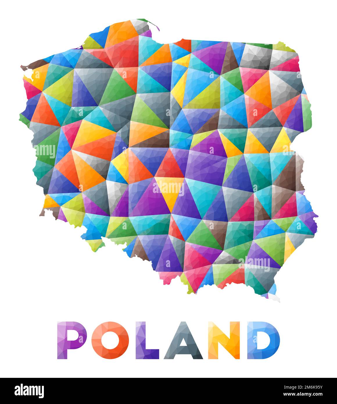 Abstract polygon map poland Stock Vector Images - Alamy