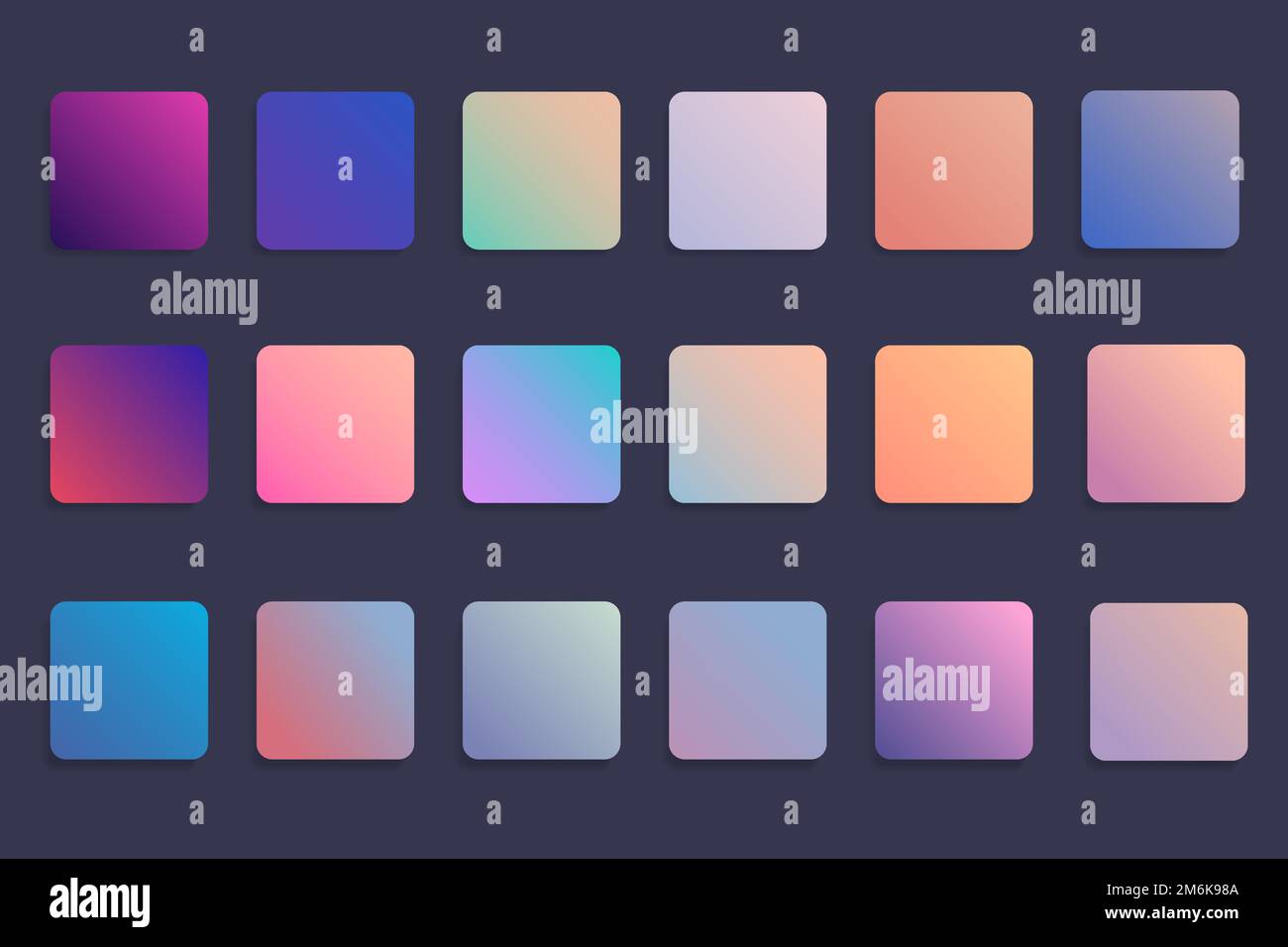 Colorful gradient background vector set Stock Vector Image & Art - Alamy