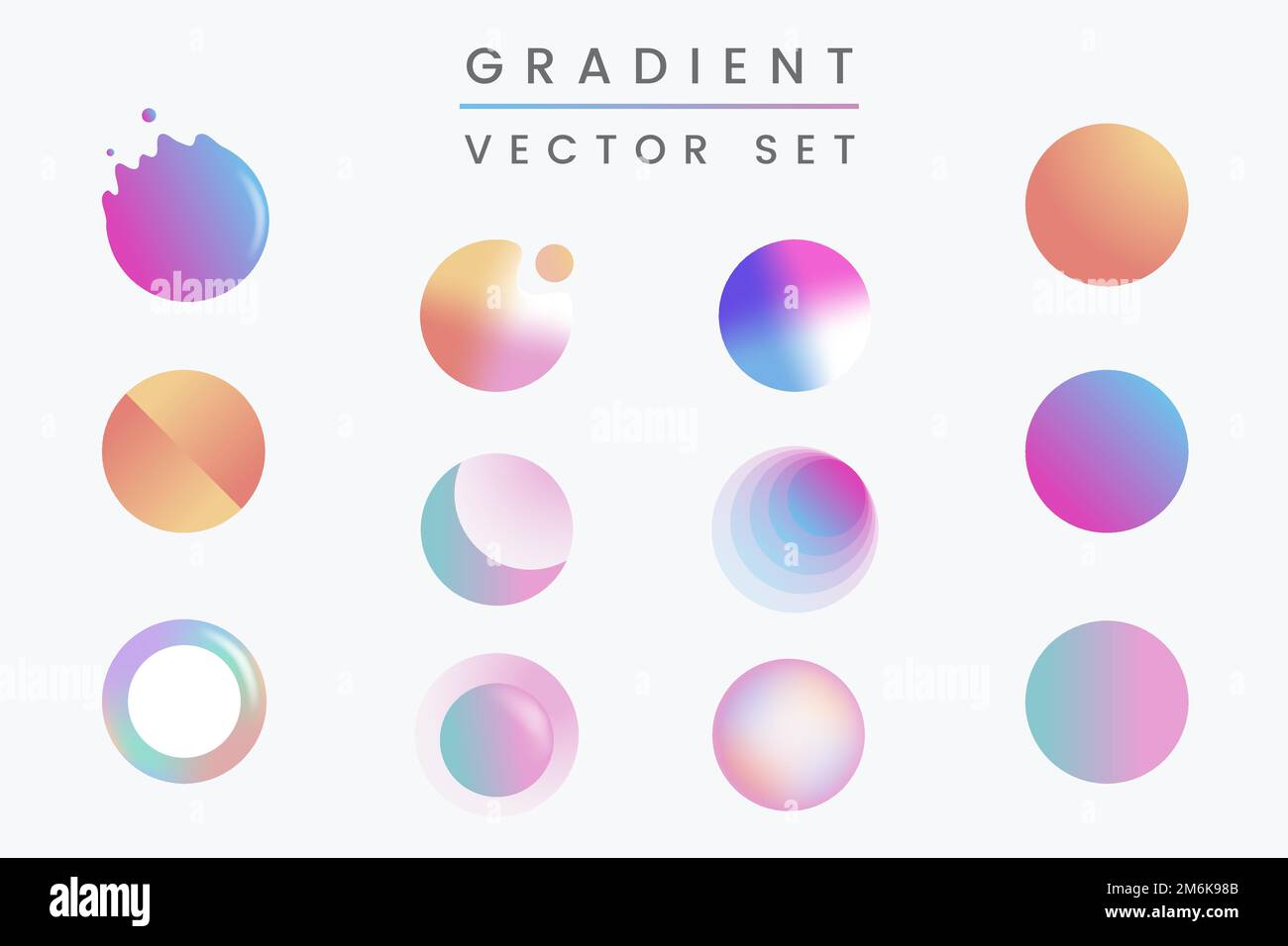 Gradient color moon on Stock Vector Images - Alamy