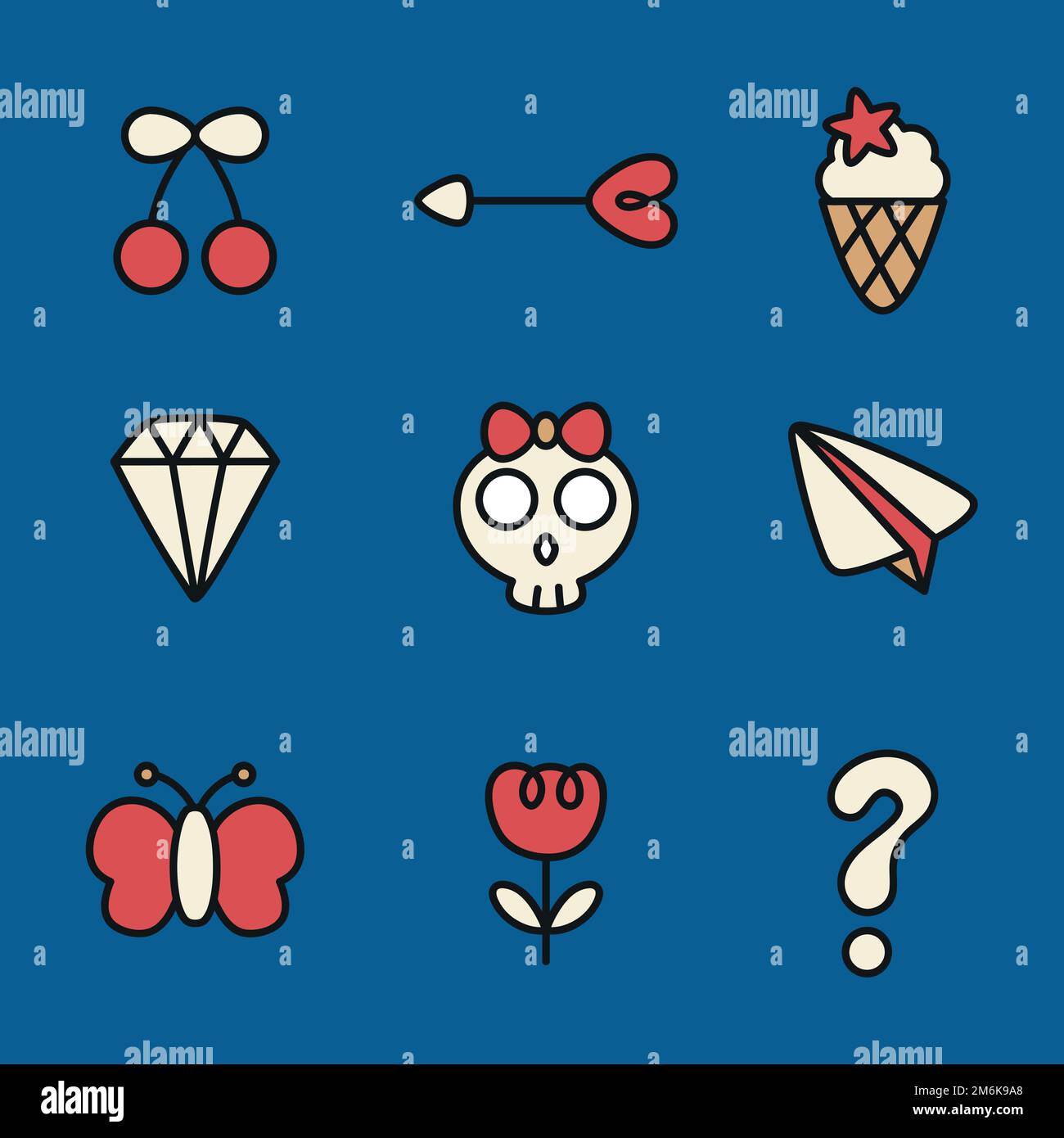 Planner sticker graphic Stock Vector Images - Alamy