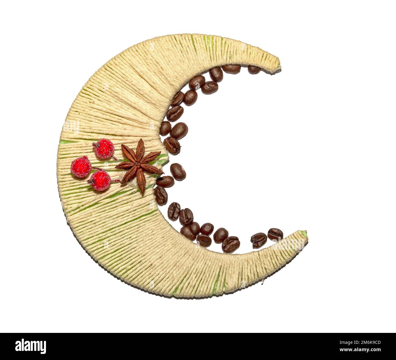 Crescent moon and grains of coffee Stock Photo - Alamy