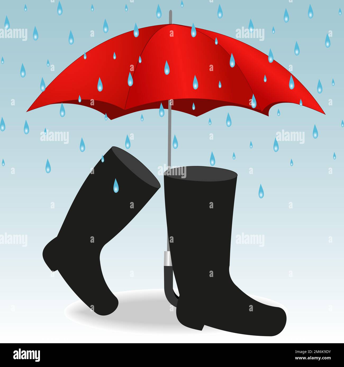 Rain Boots And Umbrella Clip Art
