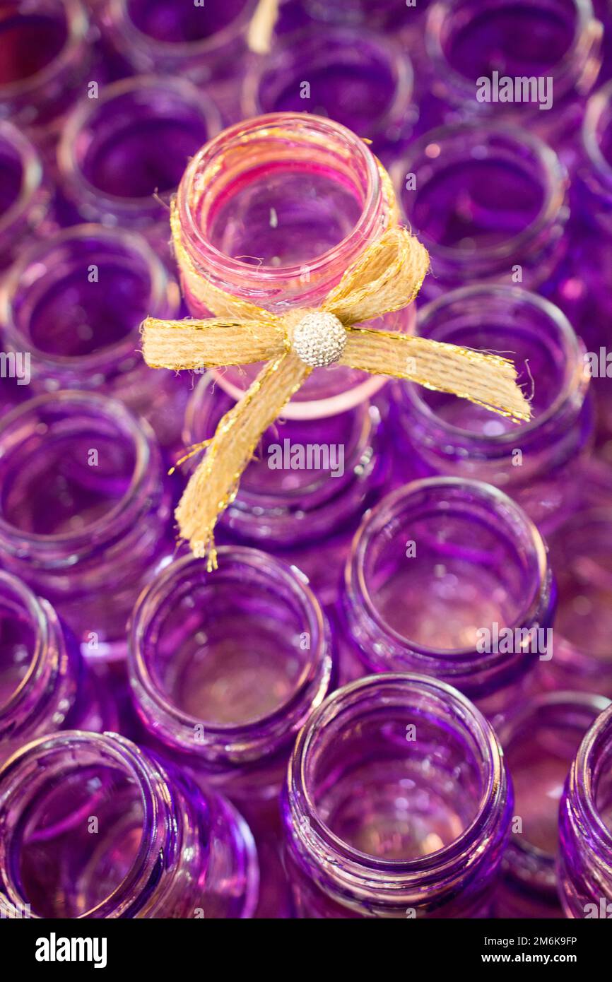 Set of Empty bottles in a box Stock Photo - Alamy