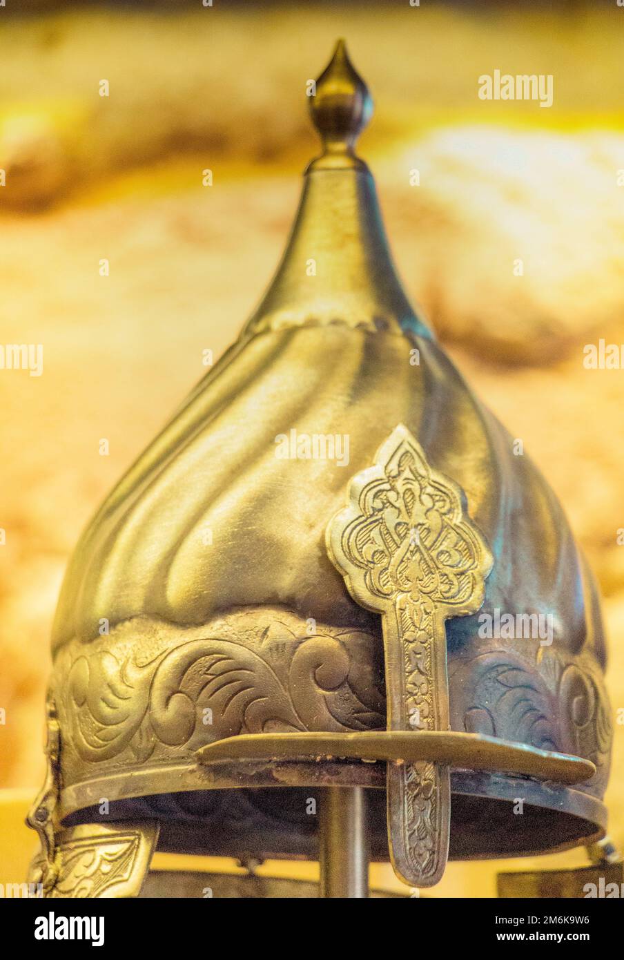 Decorative metal Helmets Of Warriors Of Turkish Ottoman empire Stock ...