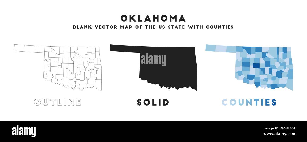 Oklahoma map. Borders of Oklahoma for your infographic. Vector US state ...