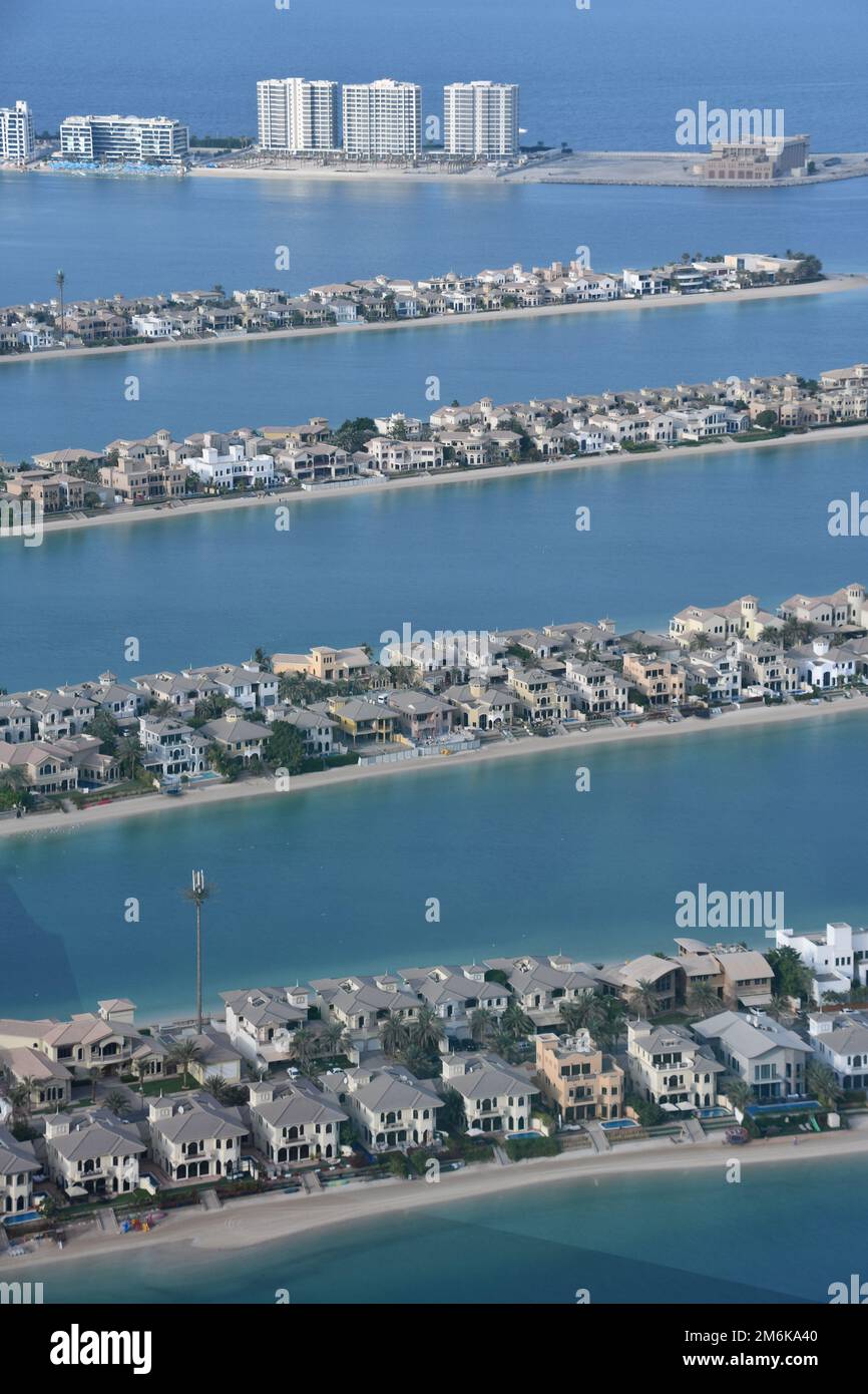 The view of Palm Jumeirah from the observation deck at Palm Tower (St ...