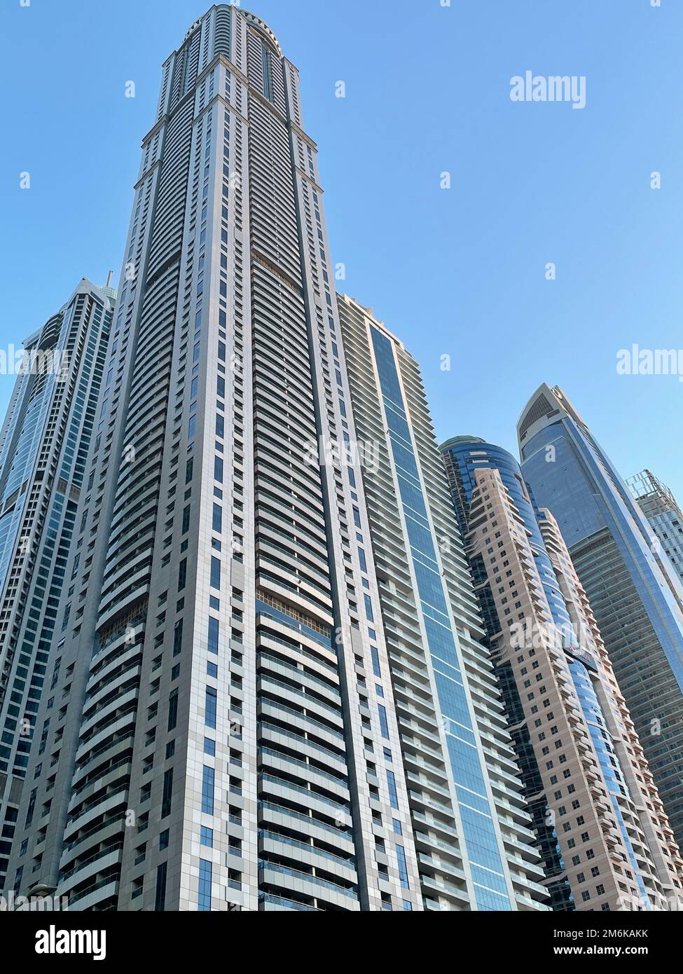 View of Dubai Marina from Dubai Harbour in the UAE Stock Photo - Alamy