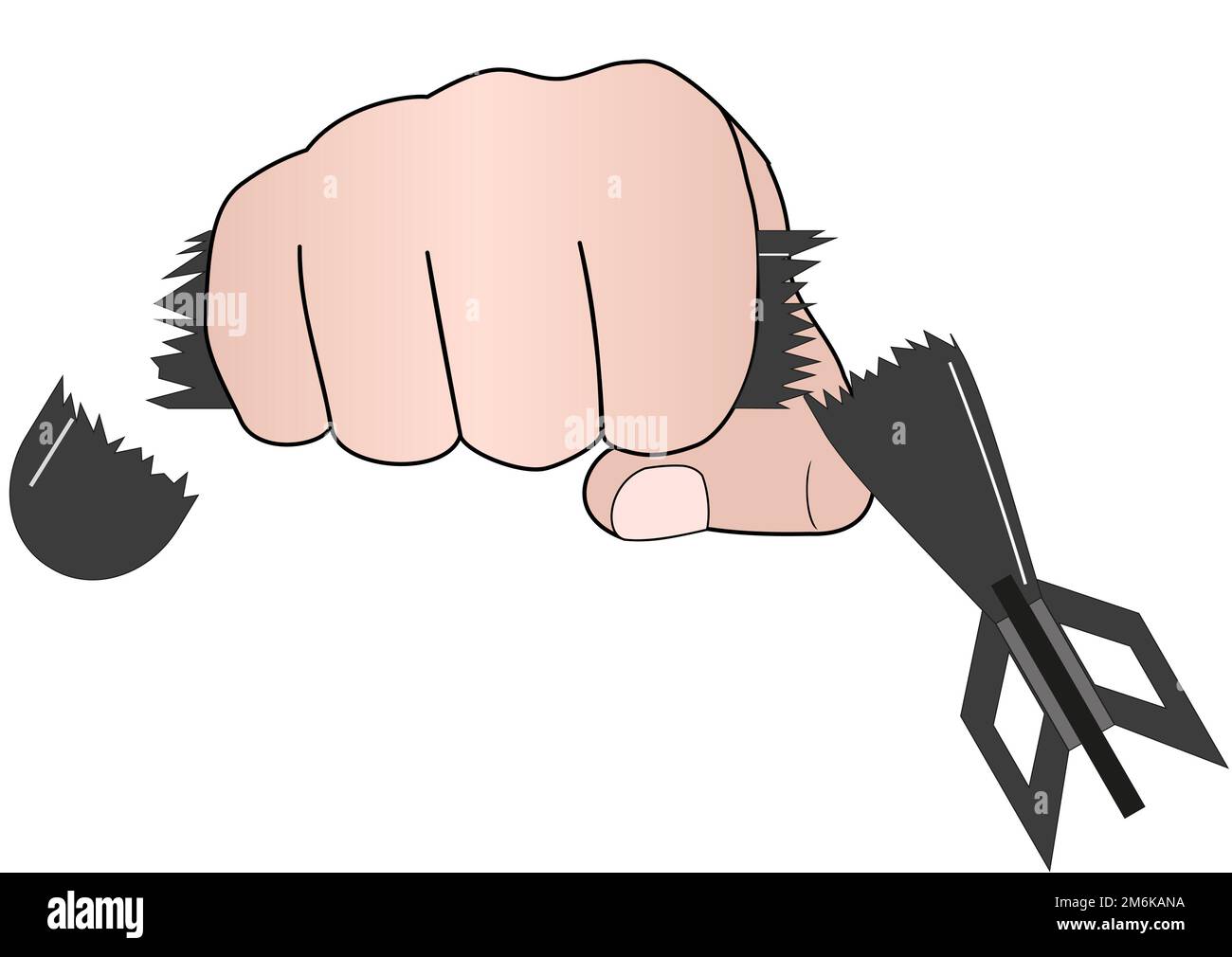 Fist with a rocket Stock Photo - Alamy