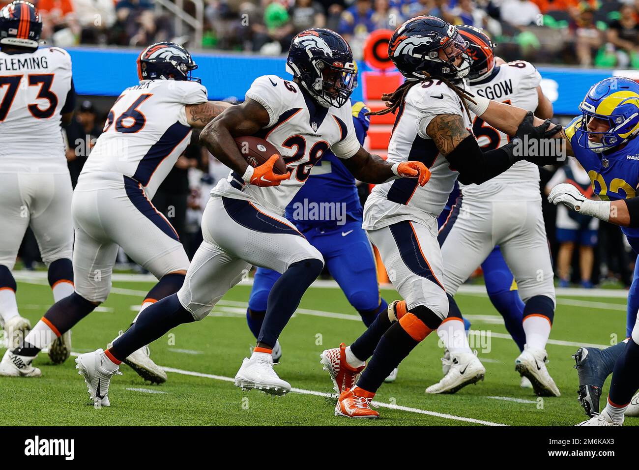 INGLEWOOD, CA - DECEMBER 25: Denver Broncos running back Latavius ...