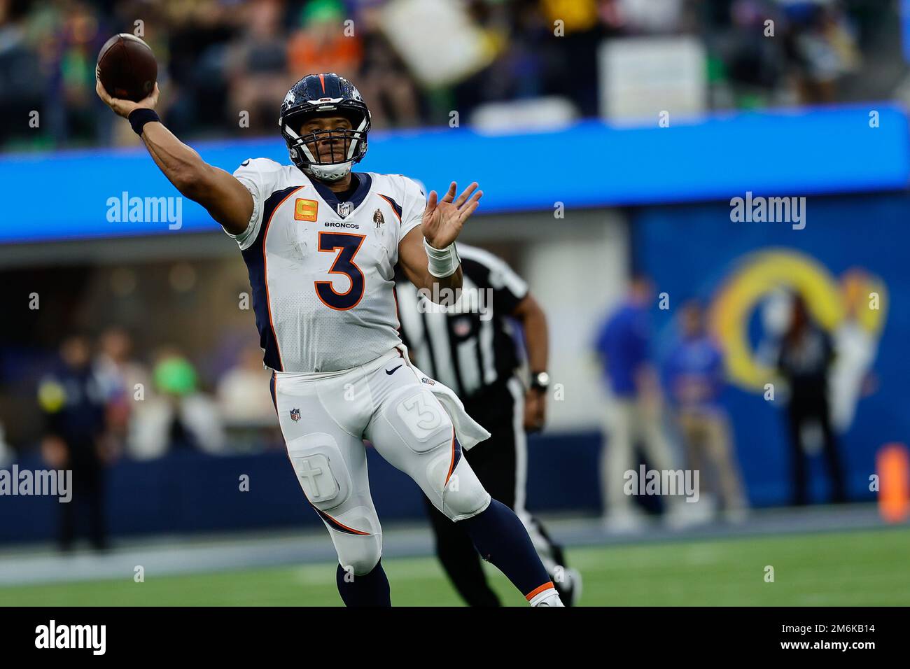 INGLEWOOD, CA - DECEMBER 25: Denver Broncos quarterback Russell Wilson ...