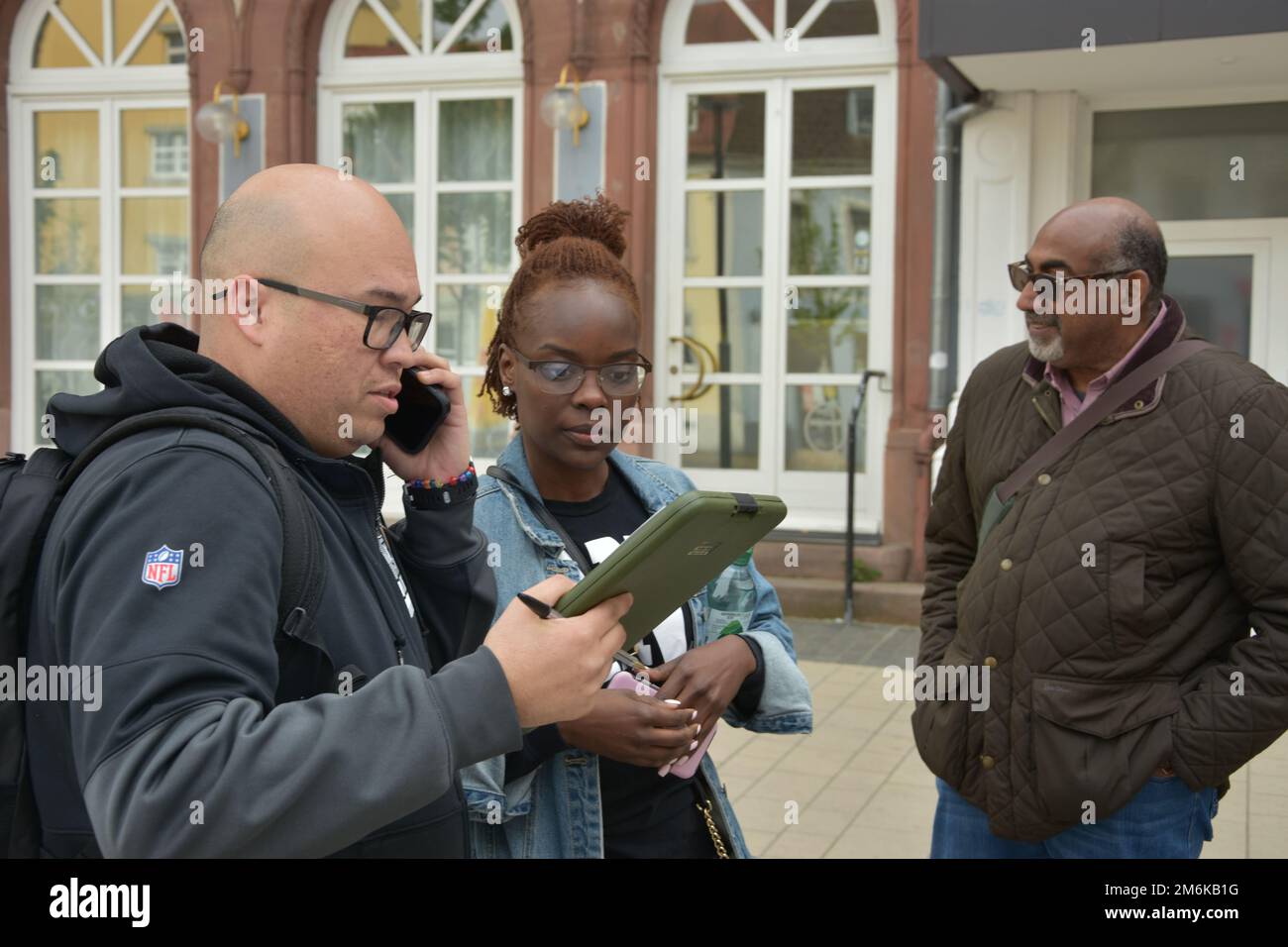 Sgt. 1st Class Ruben Avila and Staff Sgt. Daphne Pierre organize the U ...