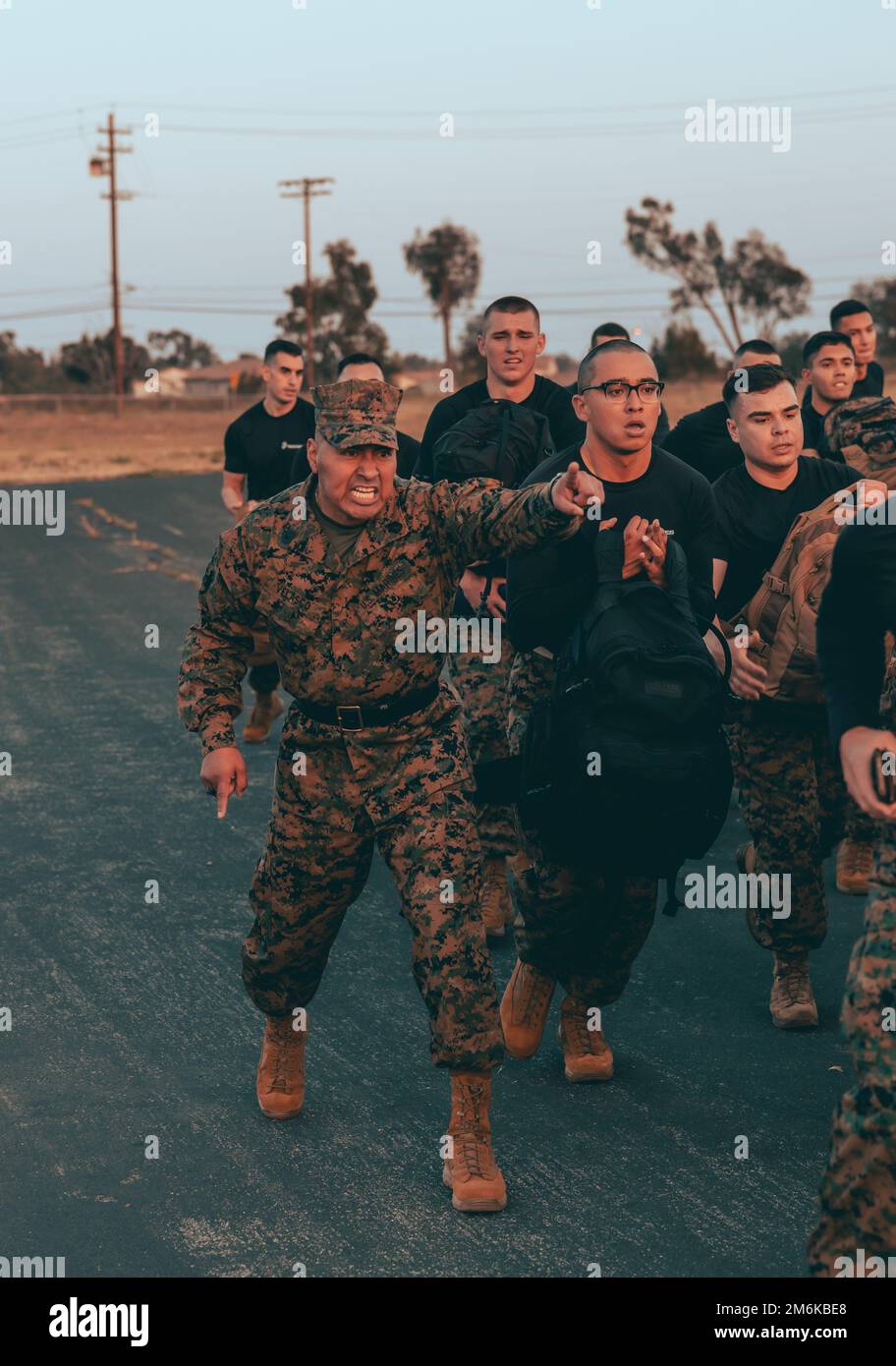 U.S. Marine Corps Gunnery Sgt. Arturo Velasco, a sergeant instructor ...