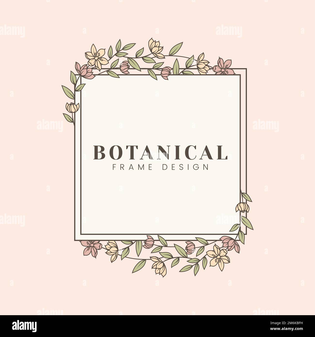 Beautiful botanical frame design mockup Stock Vector Image & Art - Alamy