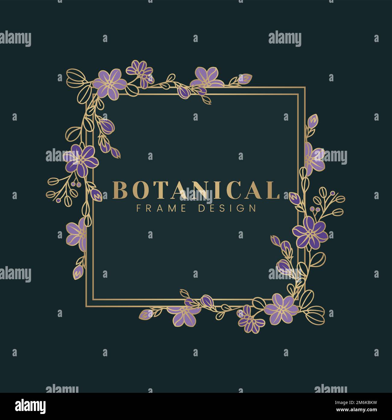 Beautiful botanical frame design mockup Stock Vector Image & Art - Alamy