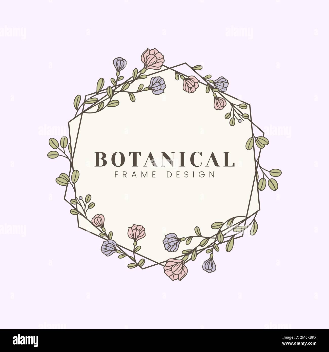 Beautiful botanical frame design mockup Stock Vector Image & Art - Alamy