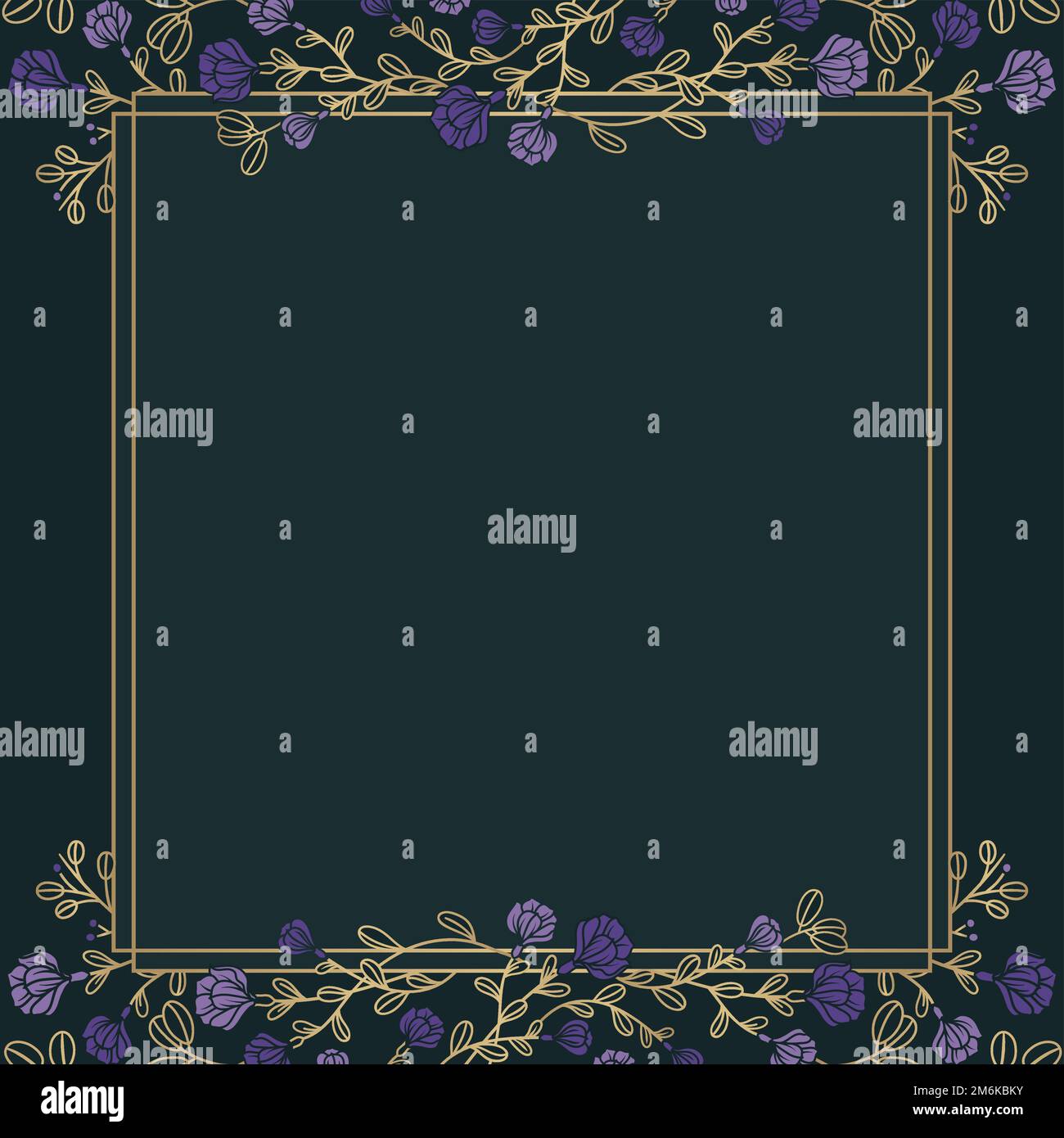 Empty floral frame design vector Stock Vector Image & Art - Alamy