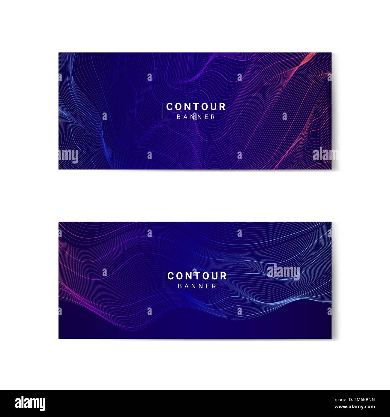 Blue and pink abstract map contour lines banners set Stock Vector Image ...