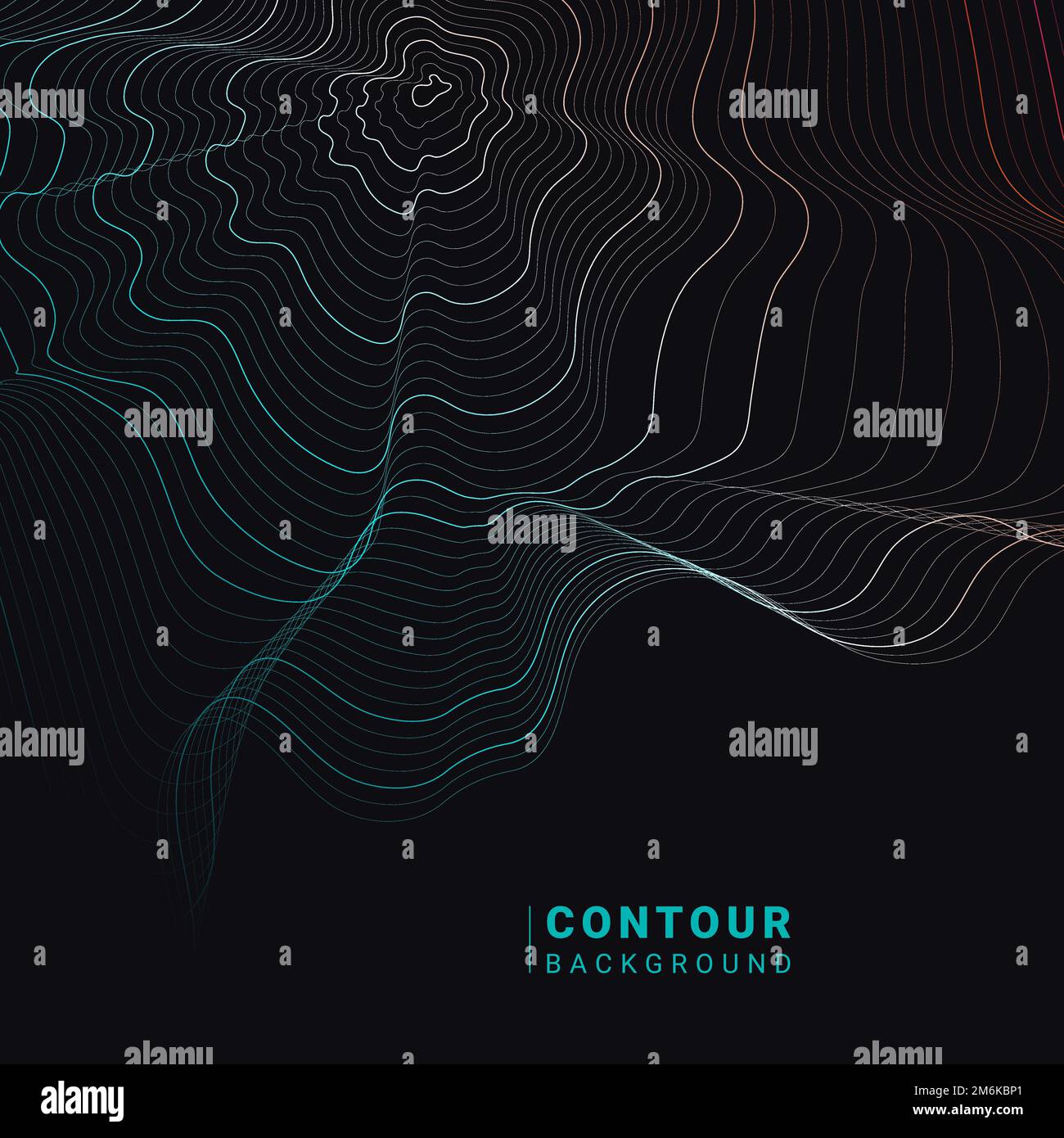 Blue and red abstract map contour lines background Stock Vector Image ...