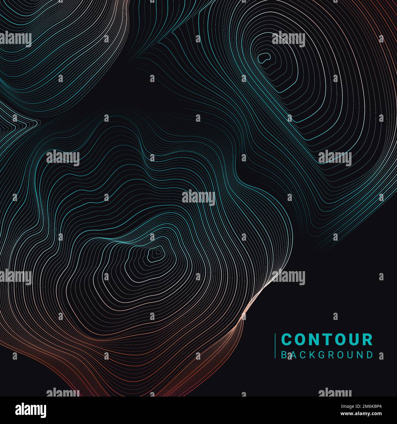 Blue and red abstract map contour lines background Stock Vector Image ...