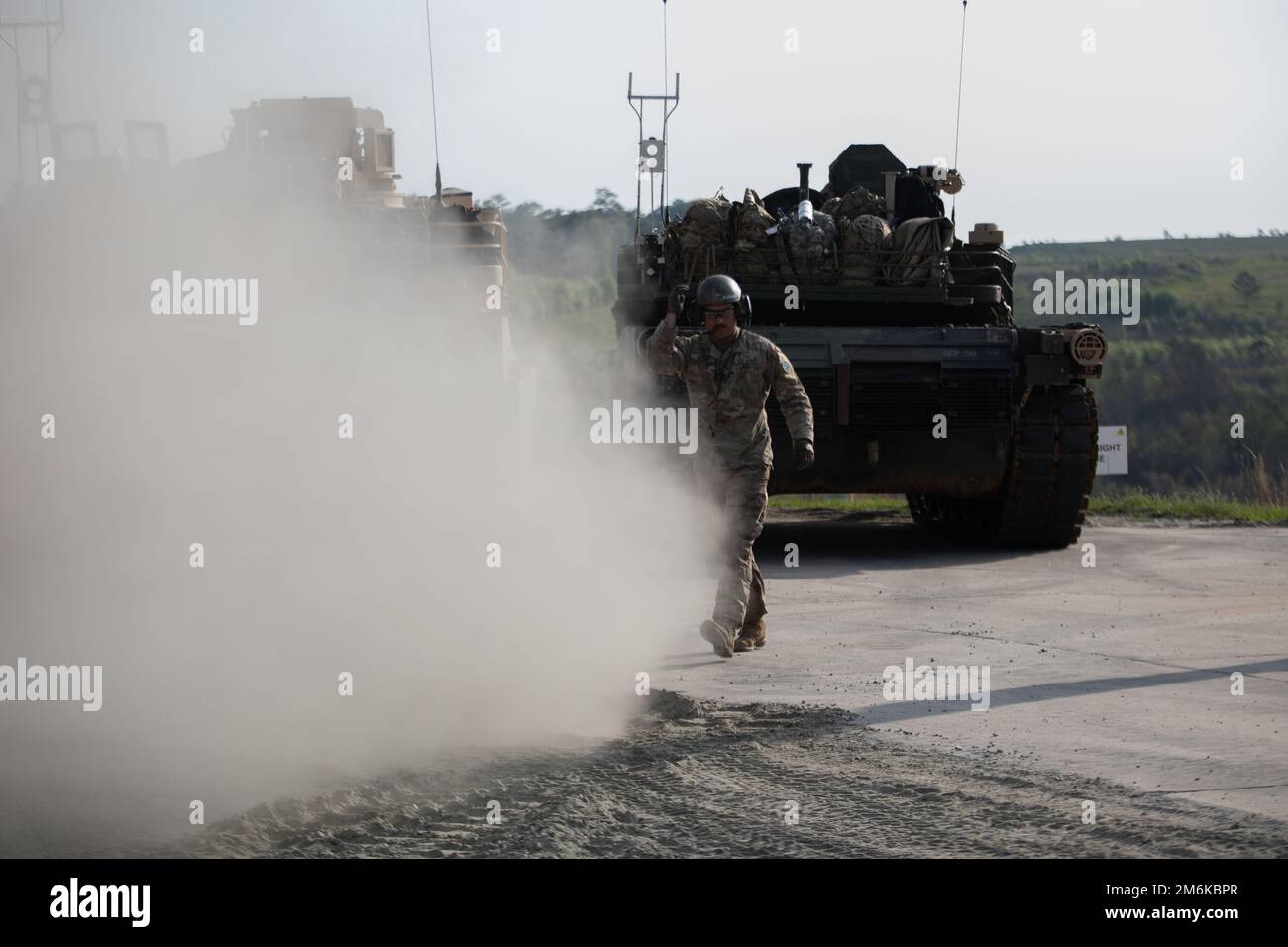 U.S. Army Staff Sgt. Donovan Leon, an armored vehicle crew member with ...