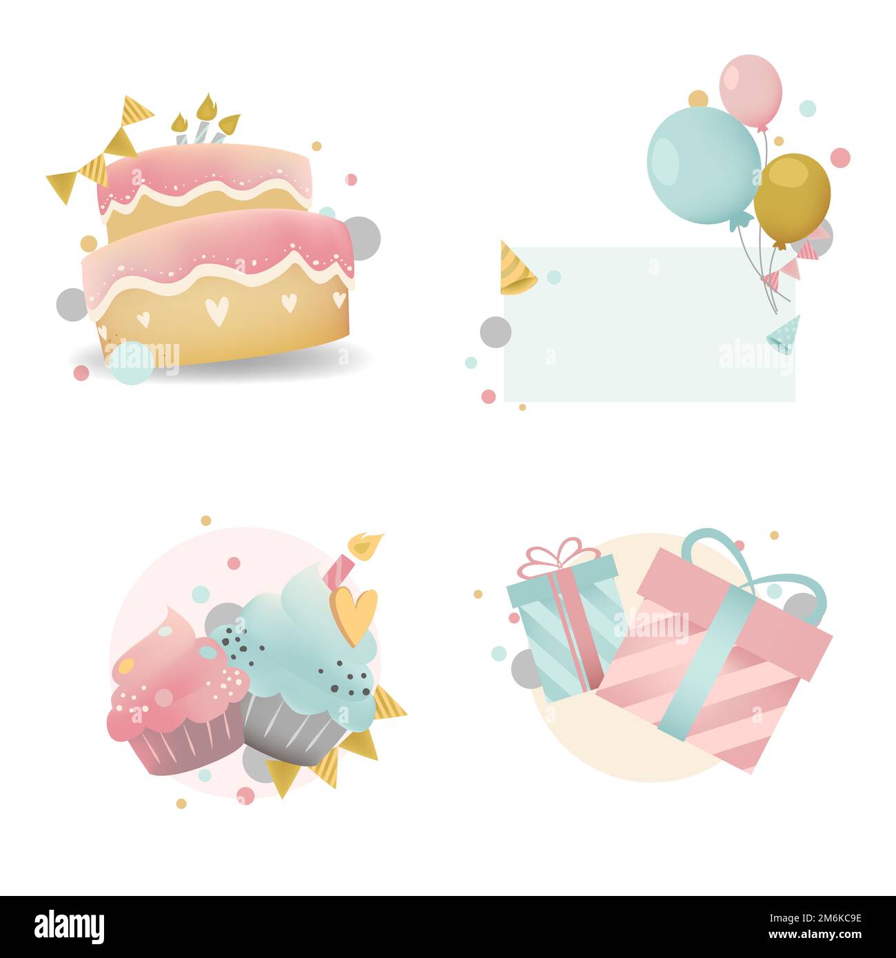 Collection of colorful birthday badge vectors Stock Vector Image & Art ...