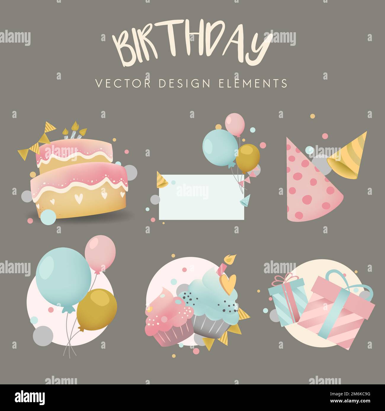 Collection of colorful birthday badge vectors Stock Vector Image & Art ...