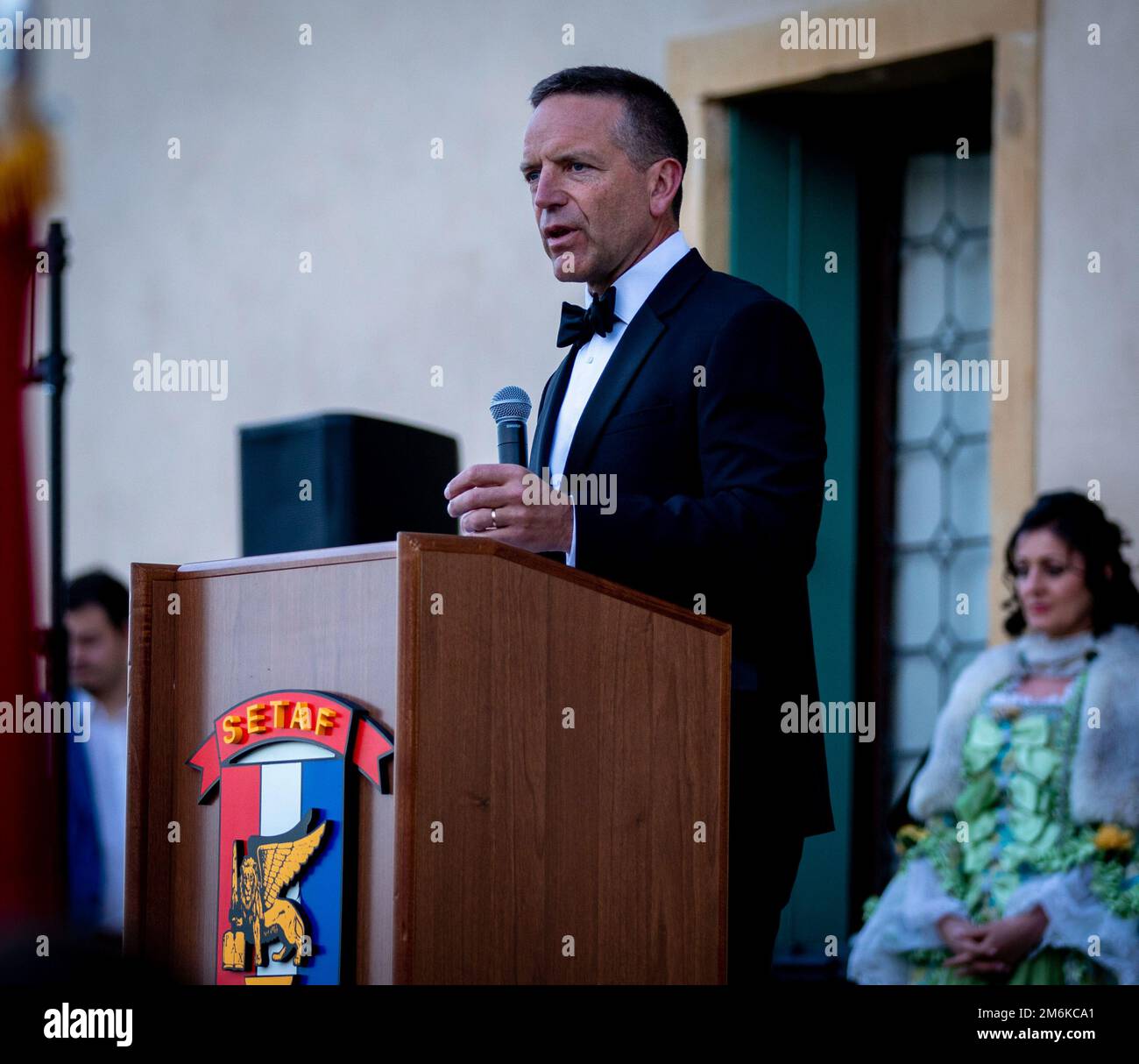 Maj. Gen. Andrew Rohling delivers opening remarks during the Vicenza ...