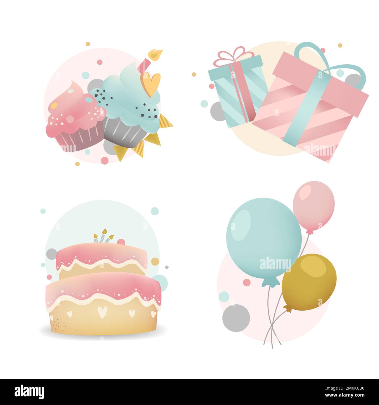Collection of colorful birthday badge vectors Stock Vector Image & Art ...