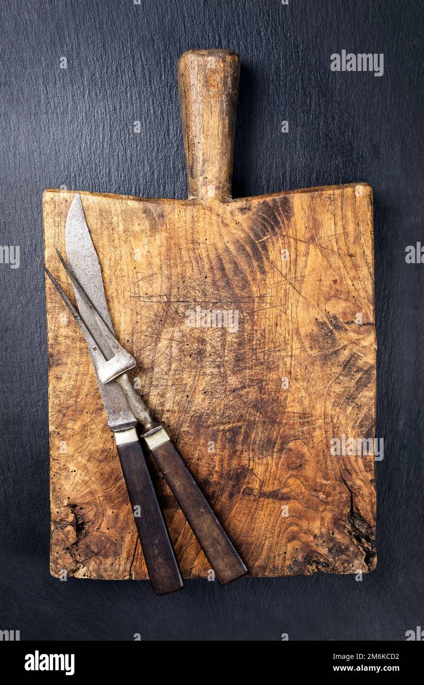 Antique chopping board Stock Photo - Alamy