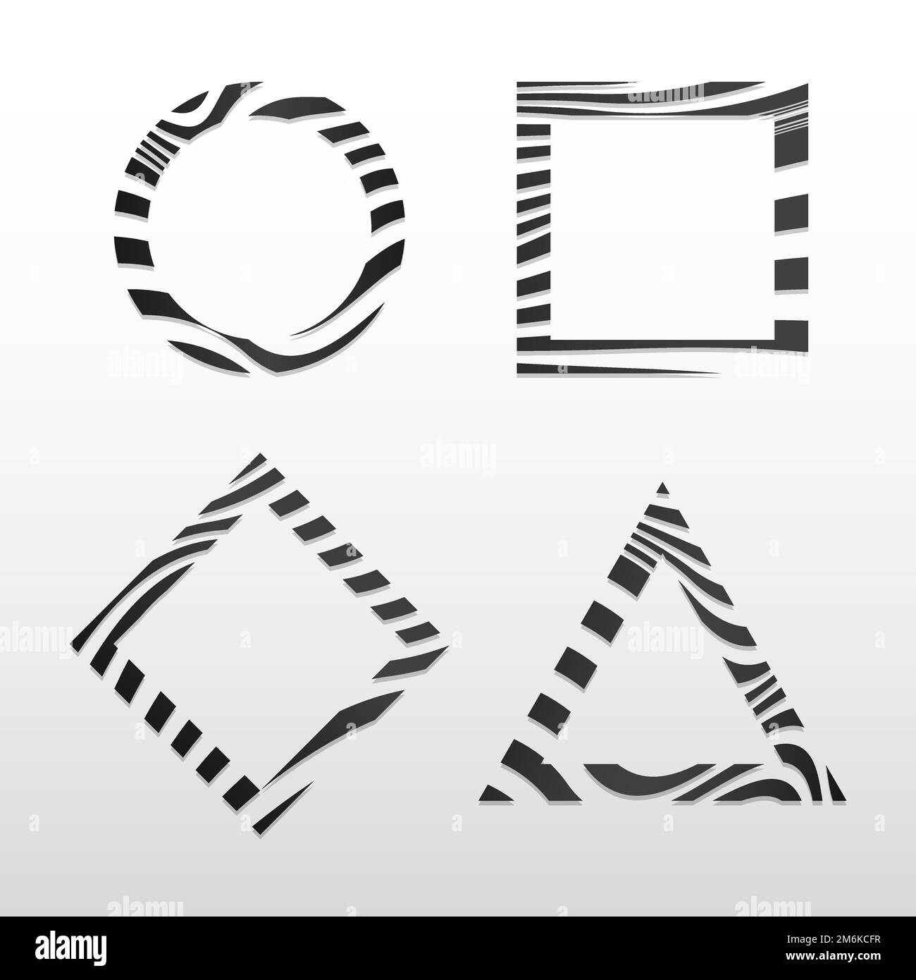 Collection of black and white abstract badge vectors Stock Vector Image ...