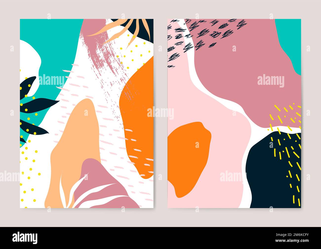 Colorful Memphis style cards vector set Stock Vector Image & Art - Alamy