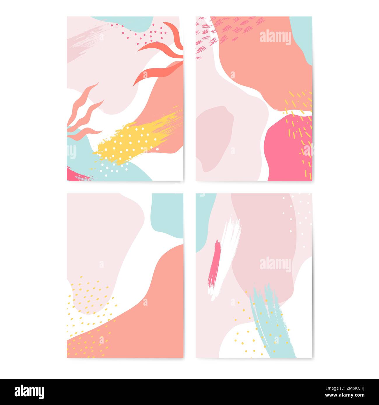 Colorful Memphis style cards vector set Stock Vector Image & Art - Alamy