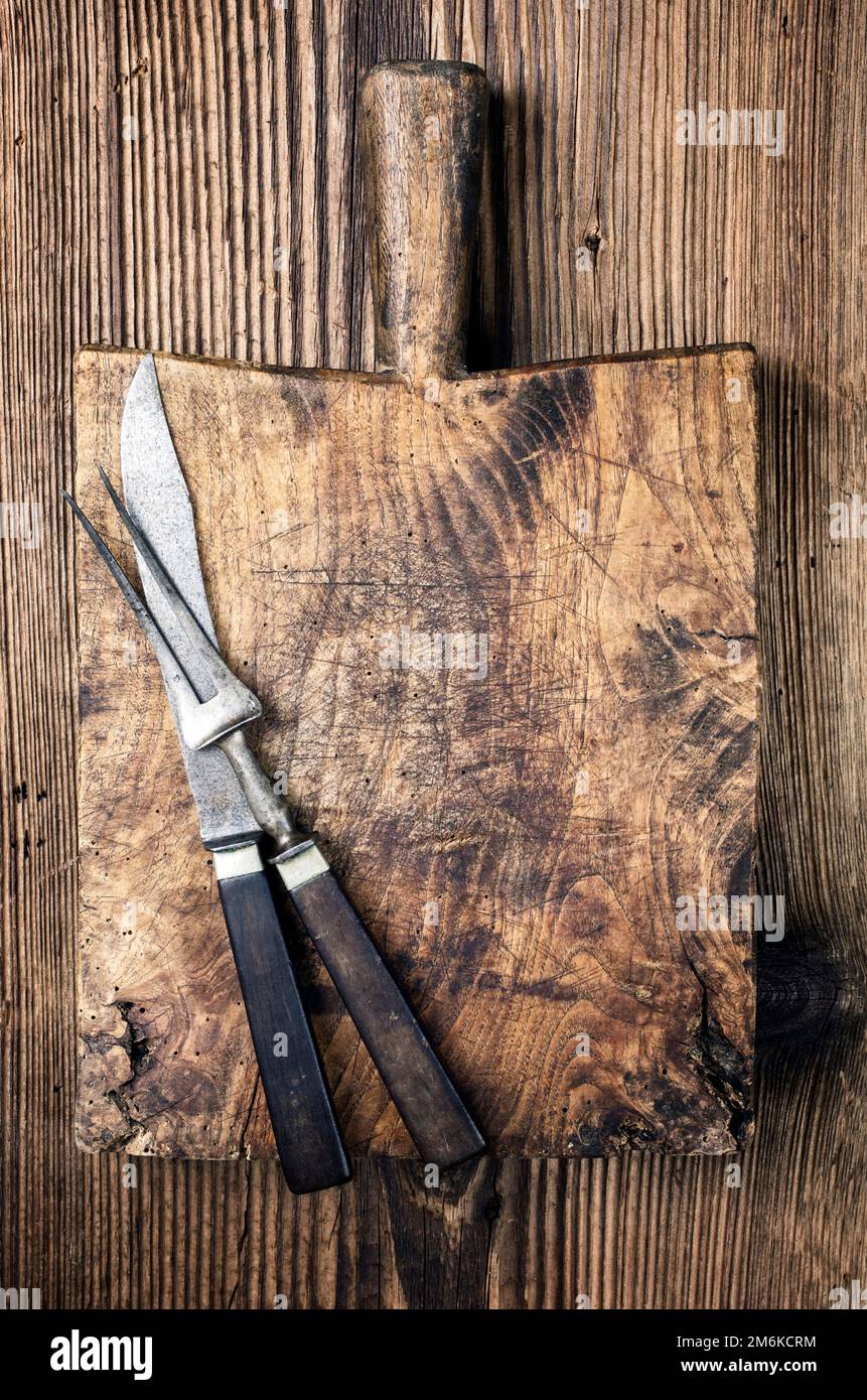 Antique chopping board Stock Photo - Alamy