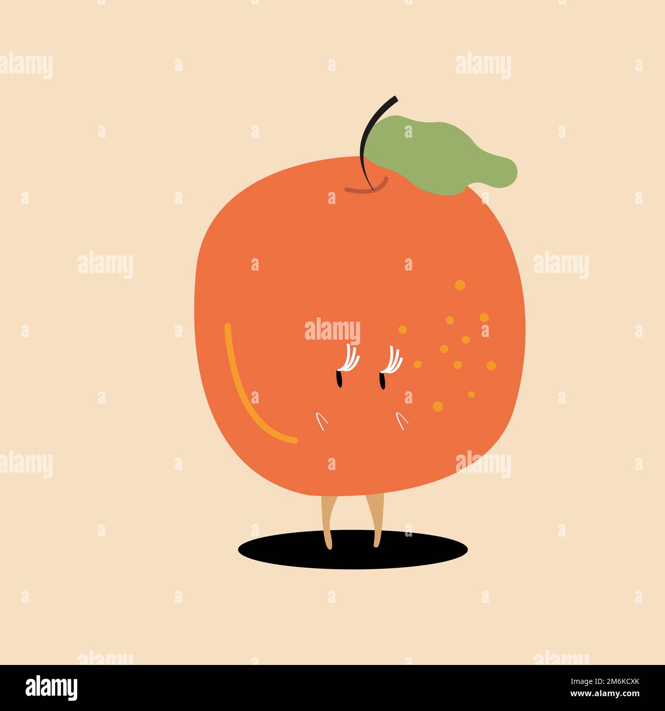 Orange cartoon character Stock Vector Images - Alamy