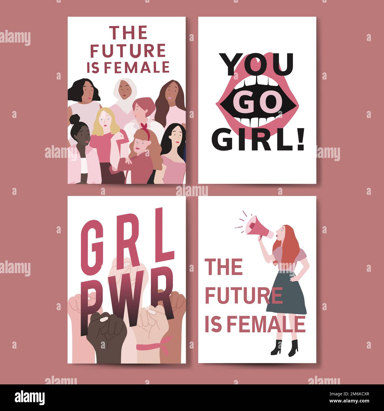 Collection Of Feminist Message Poster Vectors Stock Vector Image And Art Alamy