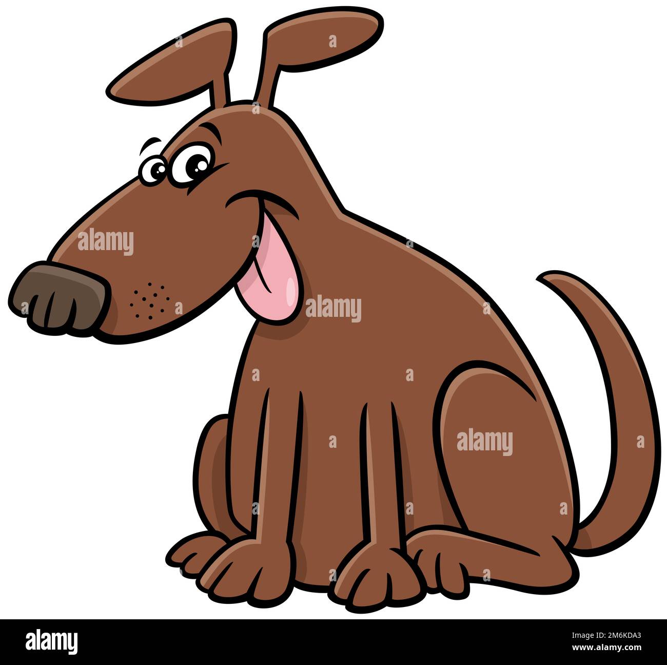 Cartoon funny dog comic animal character Stock Photo - Alamy