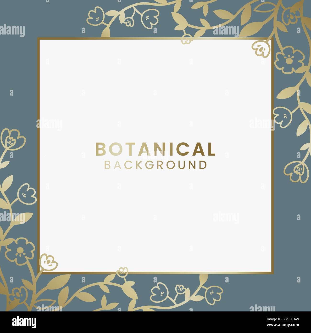 Gold botanical square framed vector Stock Vector Image & Art - Alamy