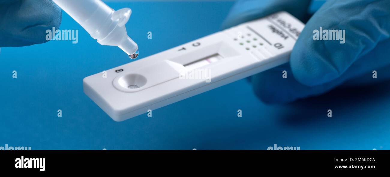 Negative test result by using rapid test device for COVID-19 Stock ...