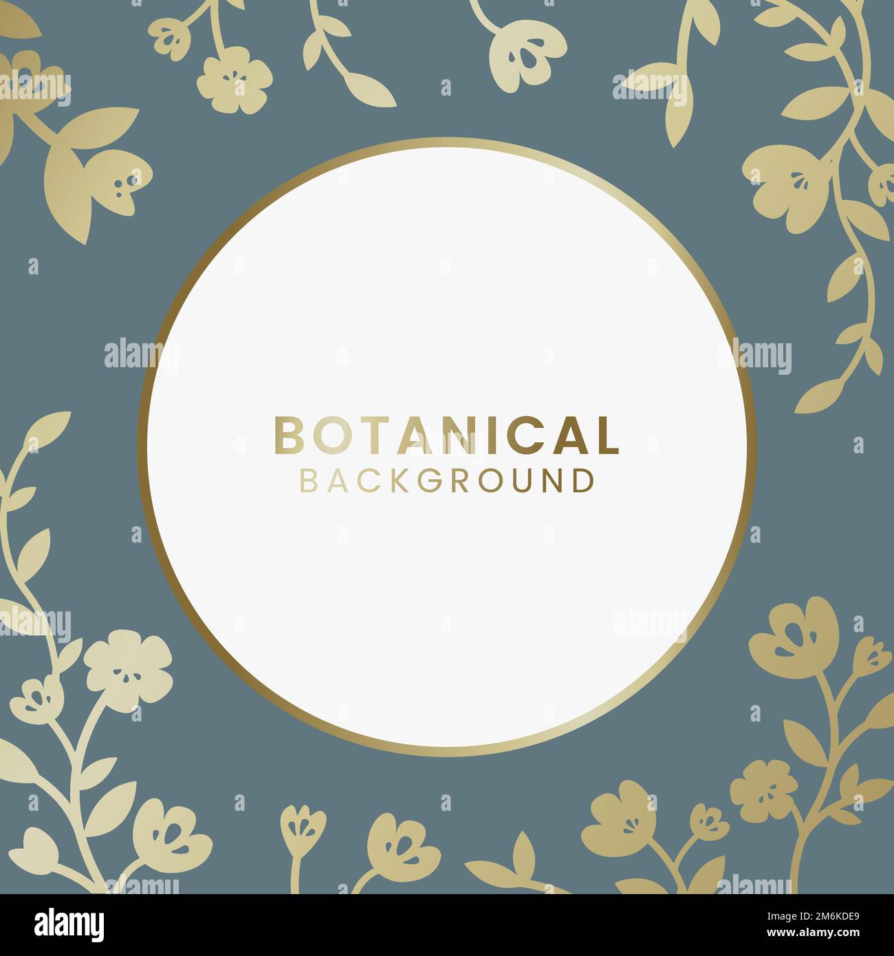Gold botanical round framed vector Stock Vector Image & Art - Alamy