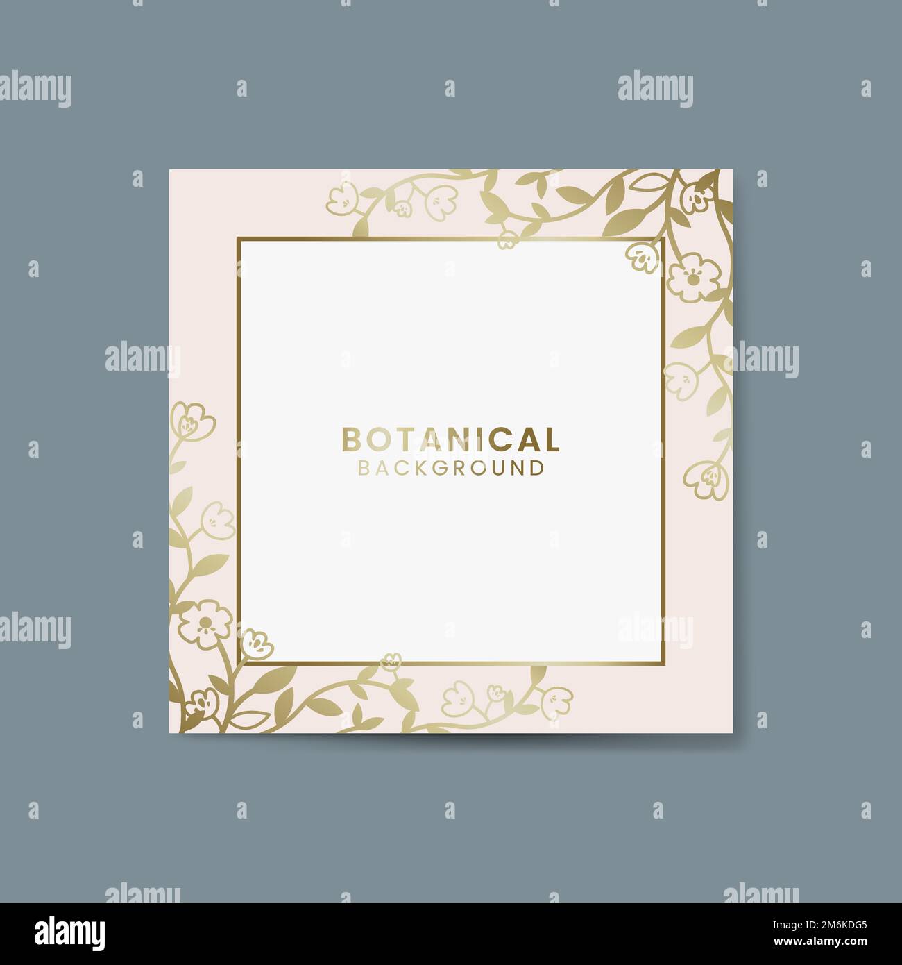 Gold botanical square framed vector Stock Vector Image & Art - Alamy
