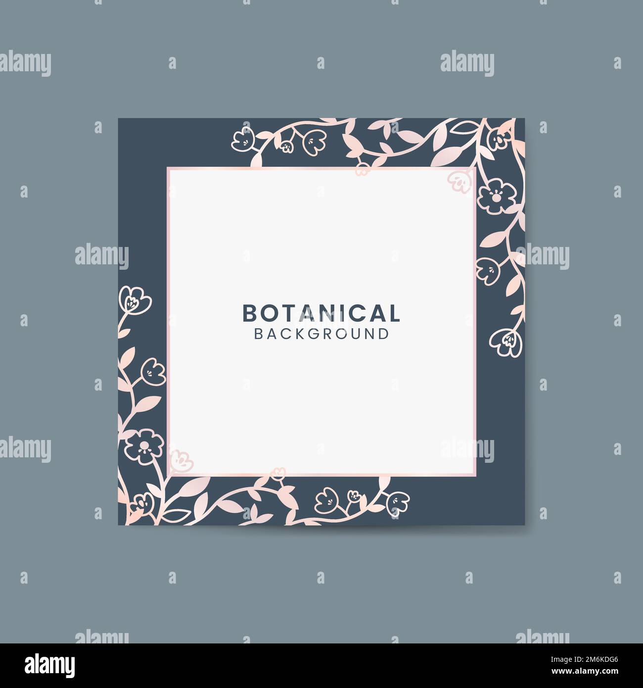 Pink botanical square framed vector Stock Vector Image & Art - Alamy