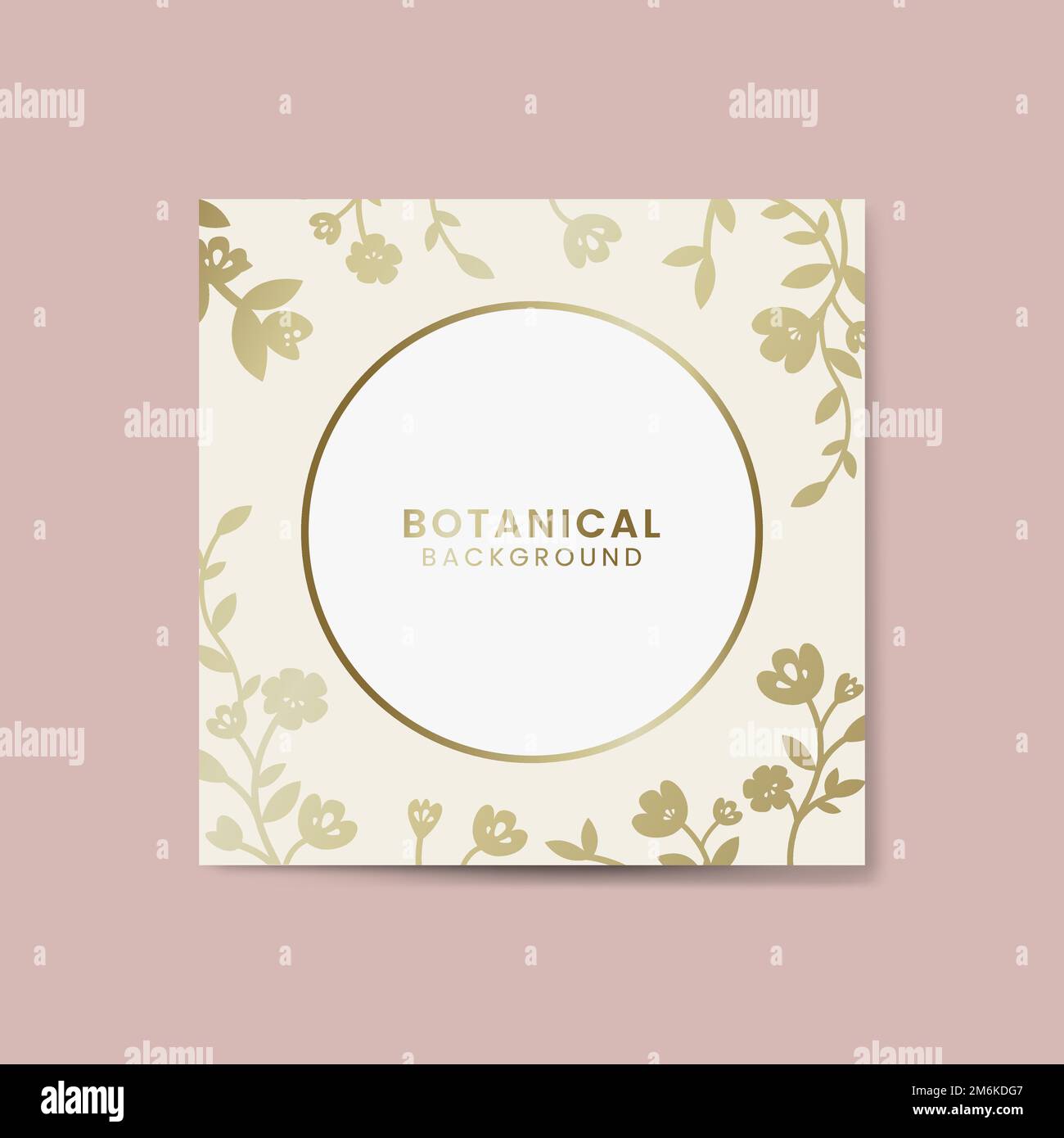 Gold botanical round framed vector Stock Vector Image & Art - Alamy
