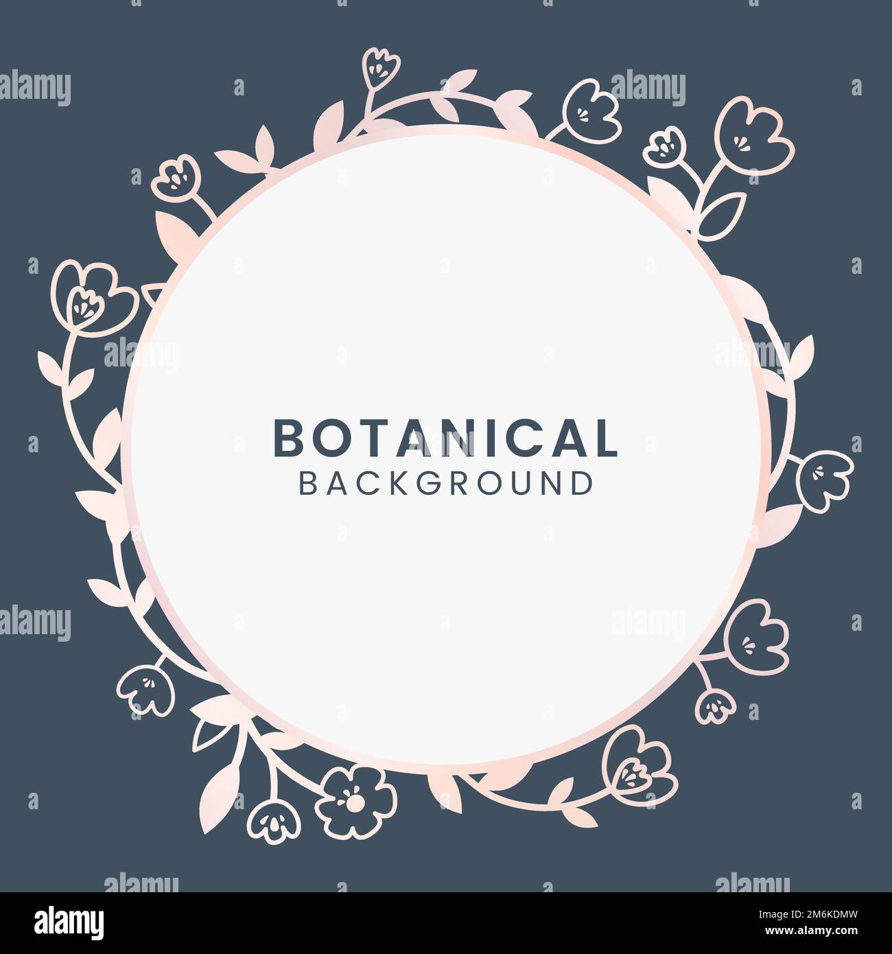 Pink botanical round framed vector Stock Vector Image & Art - Alamy