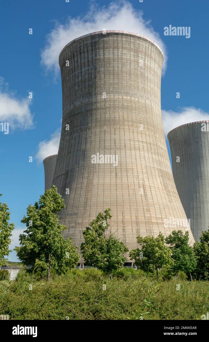 Nuclear power plant. Cooling towers. Nuclear power station. Mochovce ...
