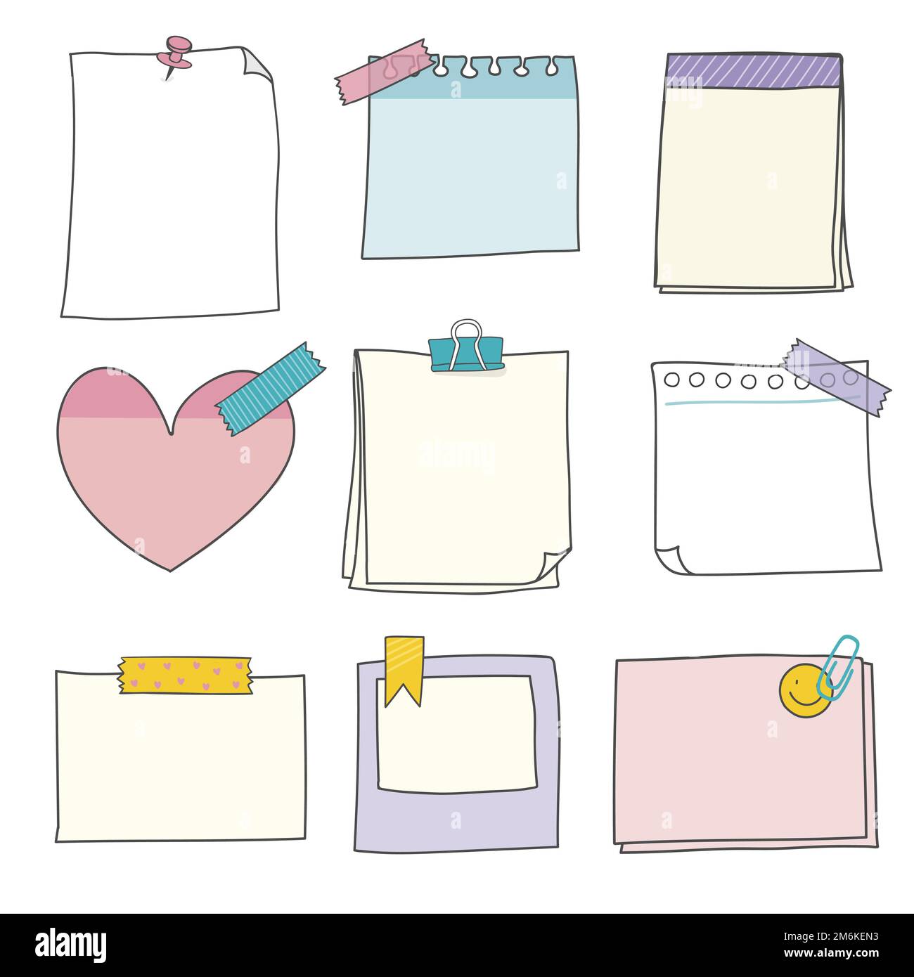 Doodle post note icon Cut Out Stock Images & Pictures - Alamy