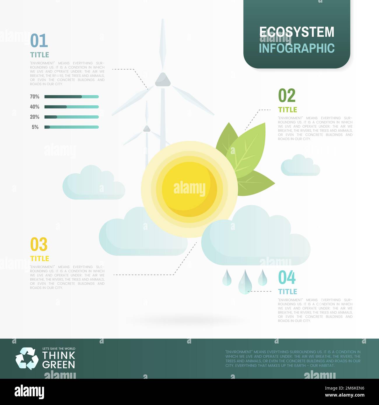Ecosystem infographic environmental conservation vector Stock Vector ...