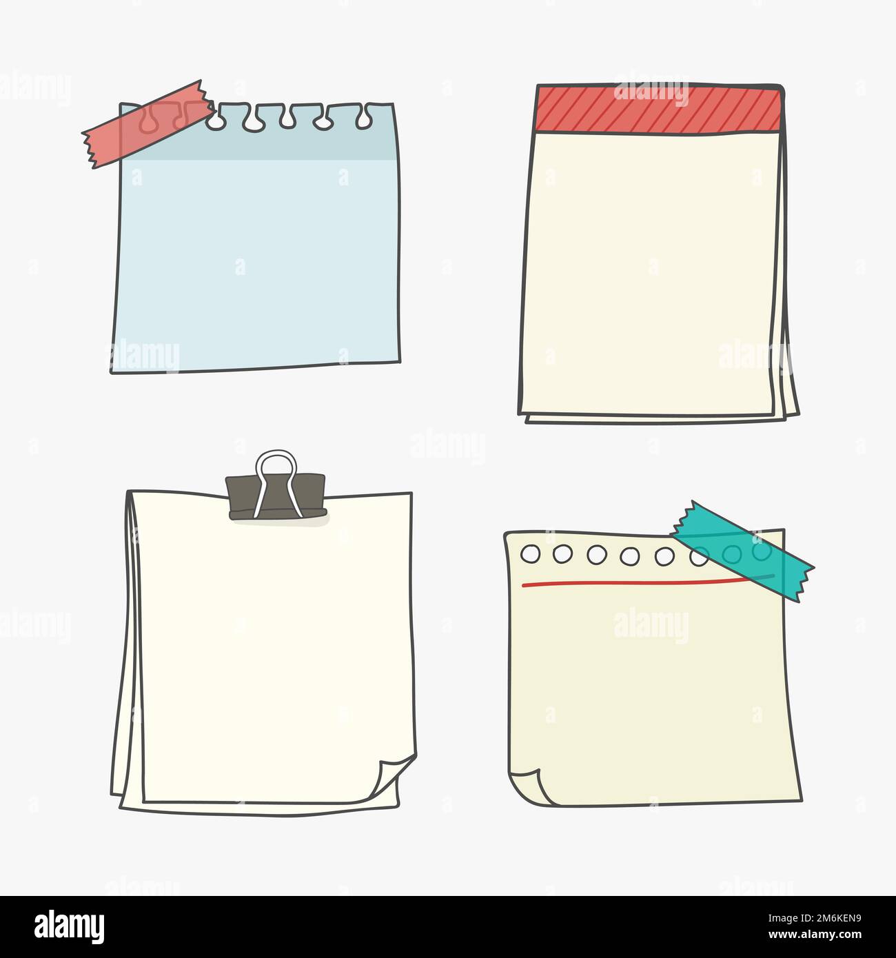 Doodle Post Note Icon Cut Out Stock Images Pictures Alamy