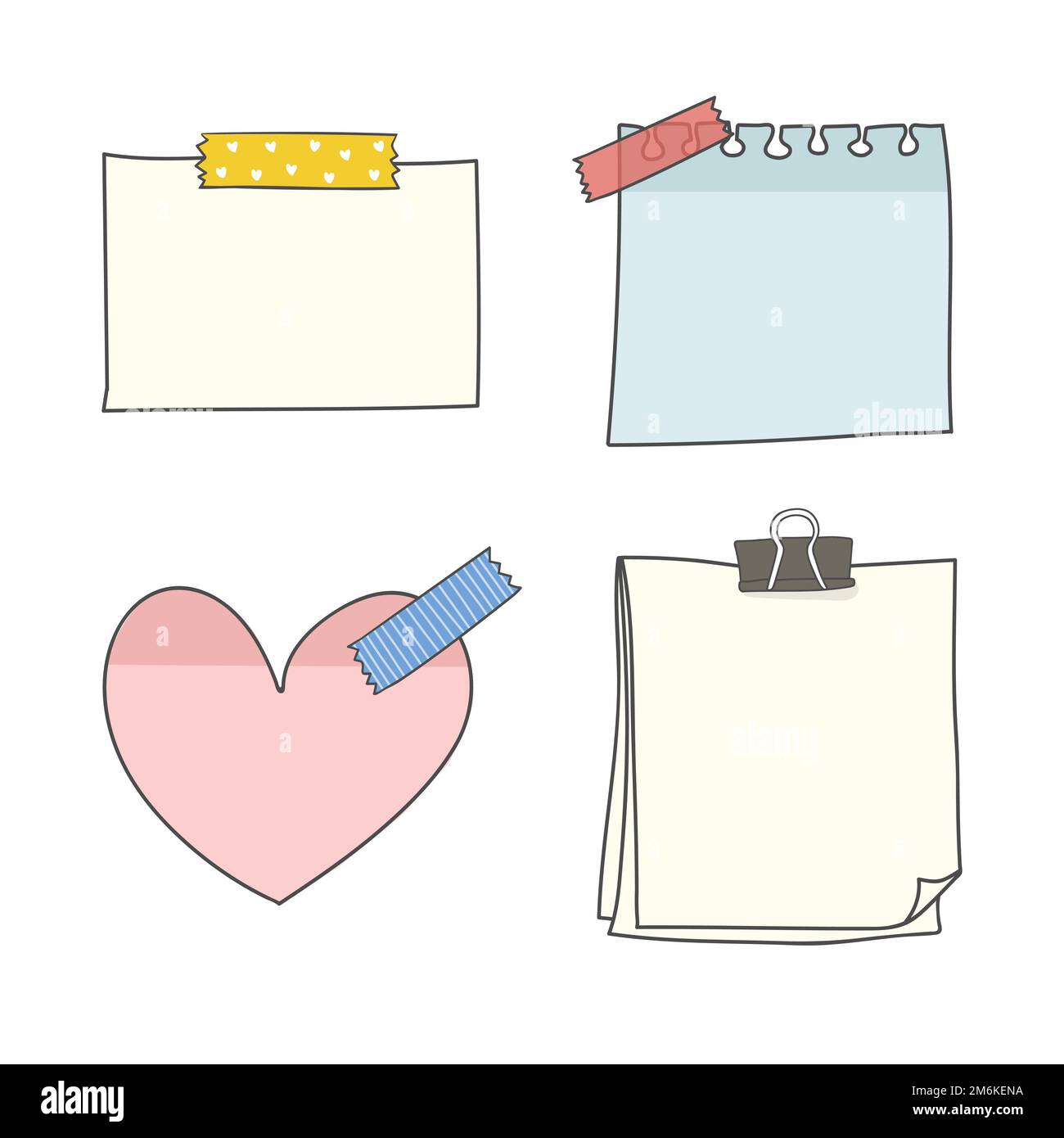 Doodle Post Note Icon Cut Out Stock Images Pictures Alamy